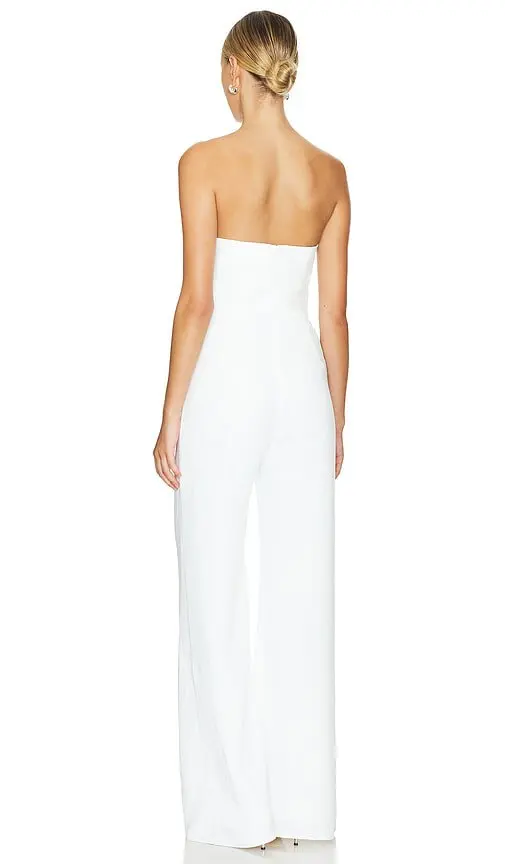 Amanda Uprichard Strapless Puzzle Jumpsuit - Ivory