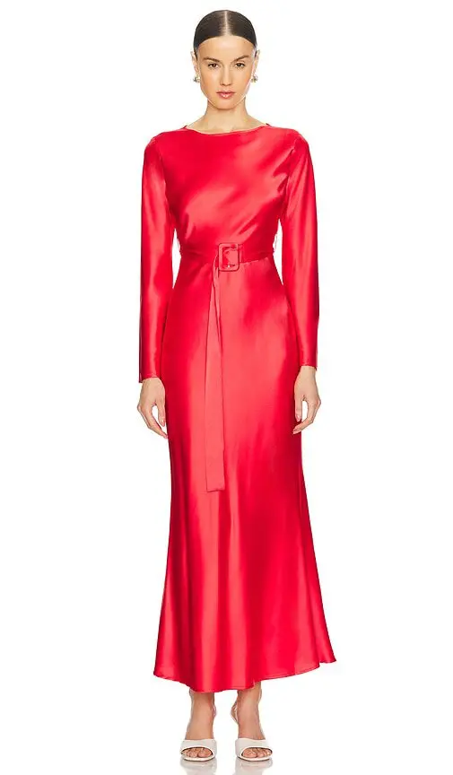 The Mode X Silk Estelle Dress In Red - 74% Off | Editorialist