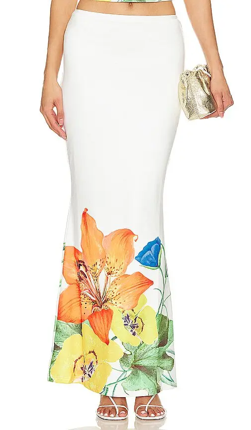 RUNAWAY THE LABEL Primrose Skirt - White Flower