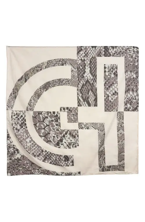 Cole Haan Snakeskin Print Square Scarf