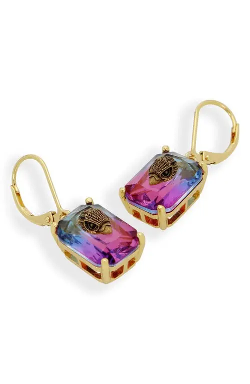Kurt Geiger Ombré Crystal Drop Earrings - Fuchsia