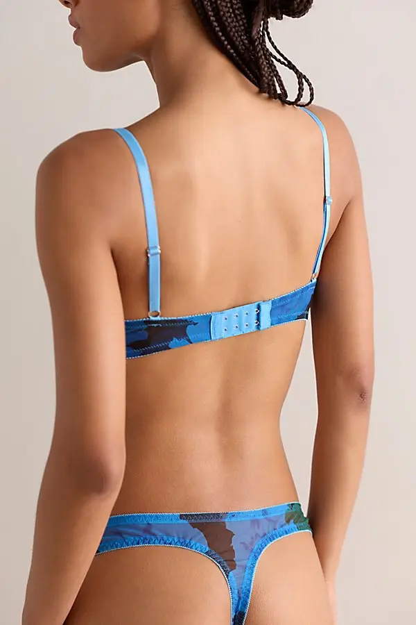 KAT THE LABEL Sorrento Thong - Azure