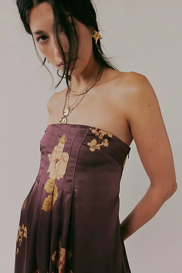Free People Botanical Maxi Dress - Wine Combo