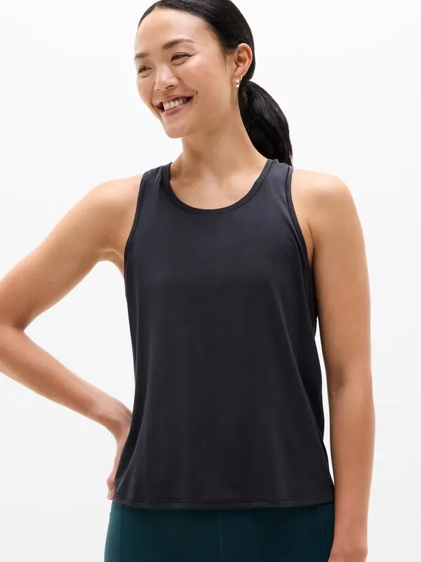 Athleta With Ease Hybrid Tank Top - Black