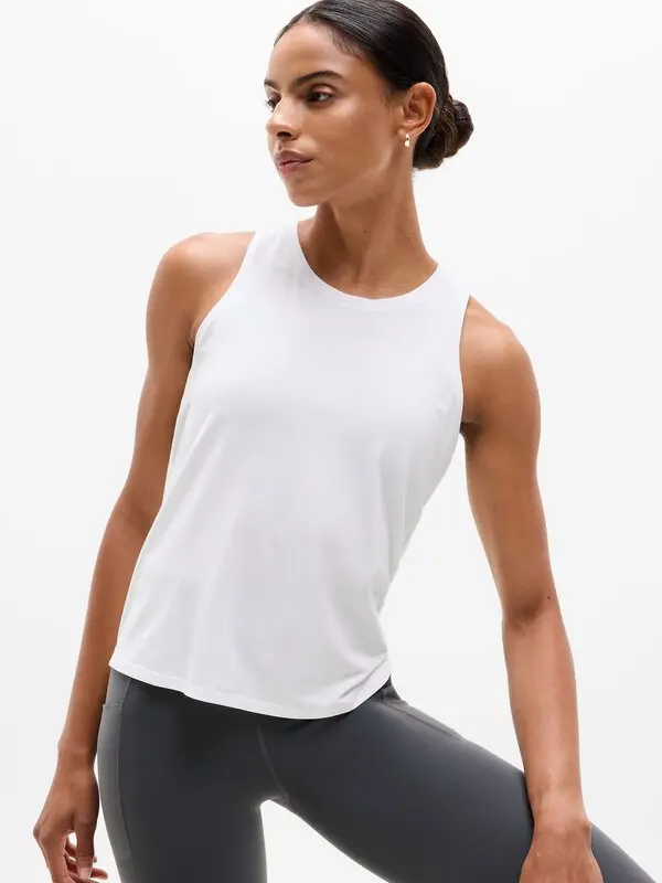 Athleta With Ease Hybrid Tank Top - Bright White