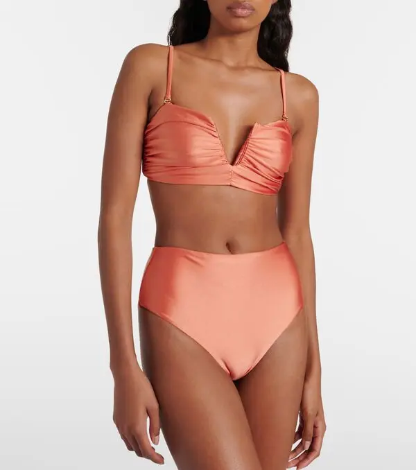 Jade Swim Bound High-rise Bikini Bottom - Red