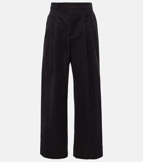 Wardrobe.NYC Cotton-blend Wide-leg Pants