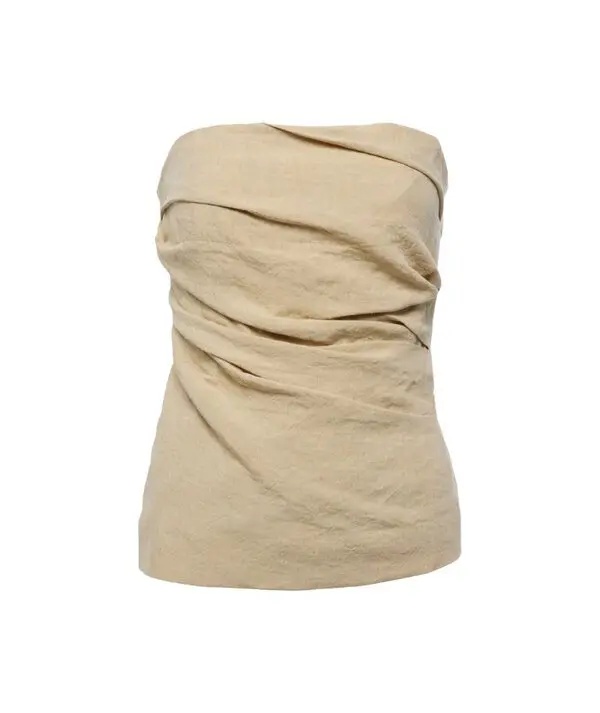 Tove Izel Strapless Linen Top