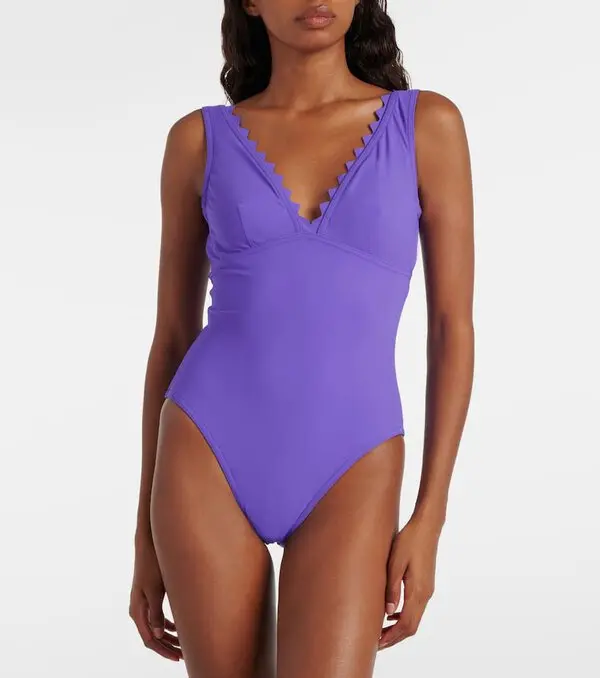KARLA COLLETTO Scalloped Swimsuit - Purple
