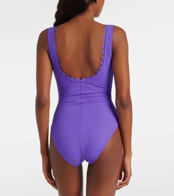 KARLA COLLETTO Scalloped Swimsuit - Purple