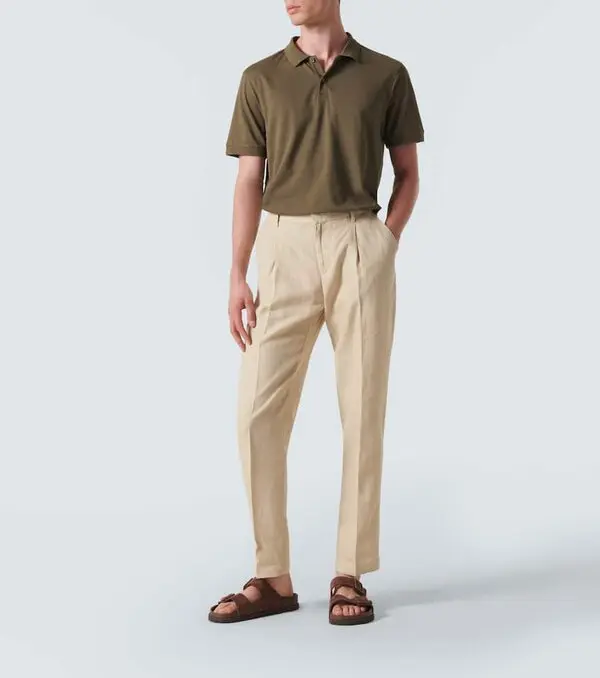 Sunspel Cotton Piqu� Polo Shirt - Green