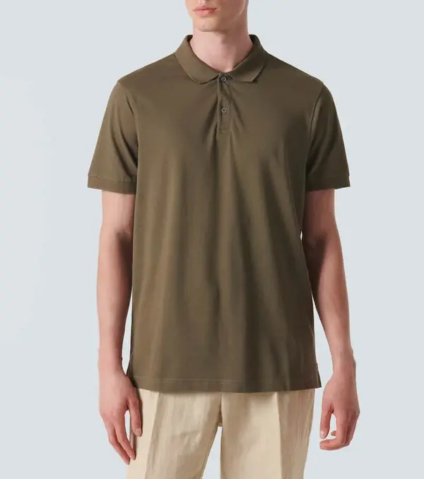 Sunspel Cotton Piqu� Polo Shirt - Green