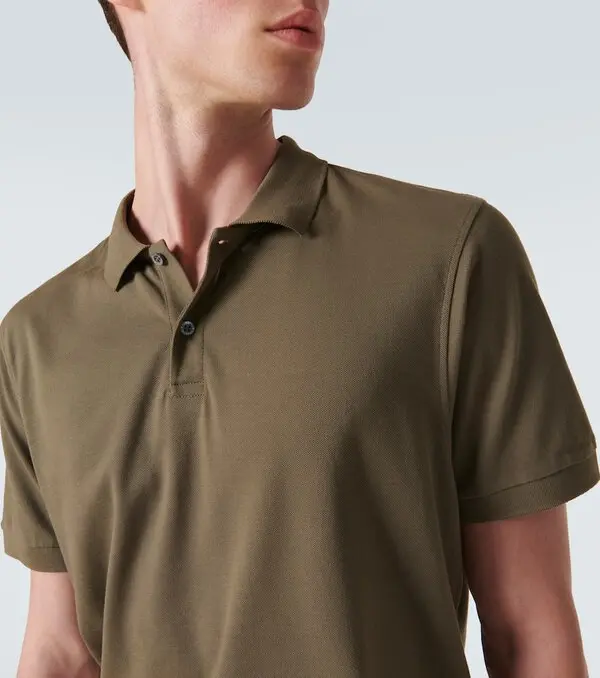 Sunspel Cotton Piqu� Polo Shirt - Green
