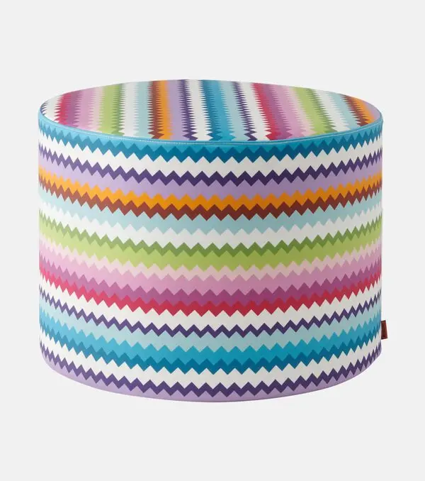 Missoni Riverbero Zigzag Cotton Canvas Pouf