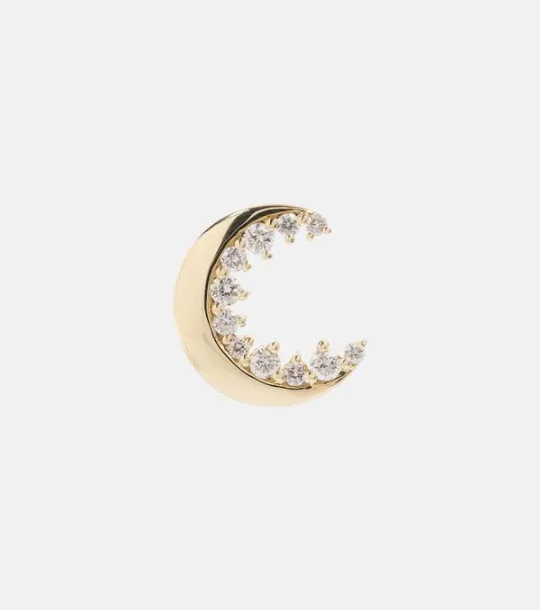 SYDNEY EVAN Crescent Moon Single Earring - Gold