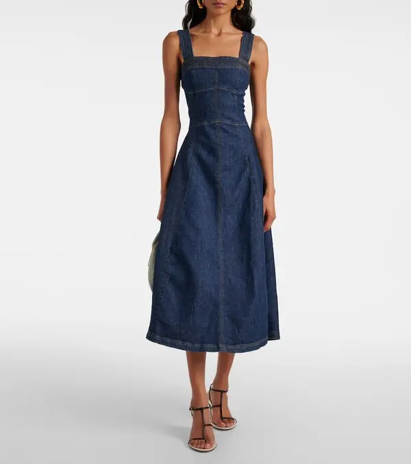 Simkhai Cici Denim Midi Dress