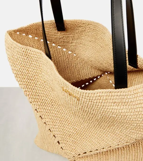 Loewe Puzzle Fold Xl Raffia Tote Bag