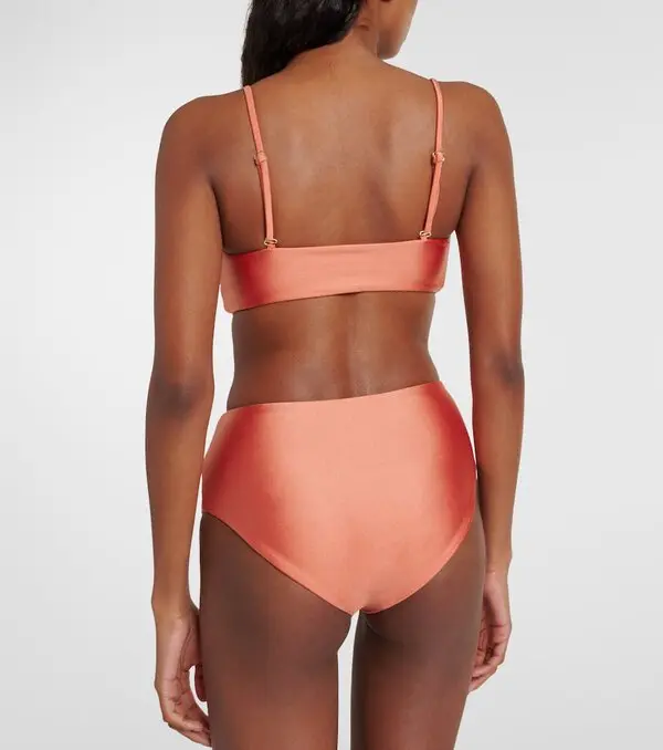 Jade Swim Calla Bandeau Bikini Top - Red