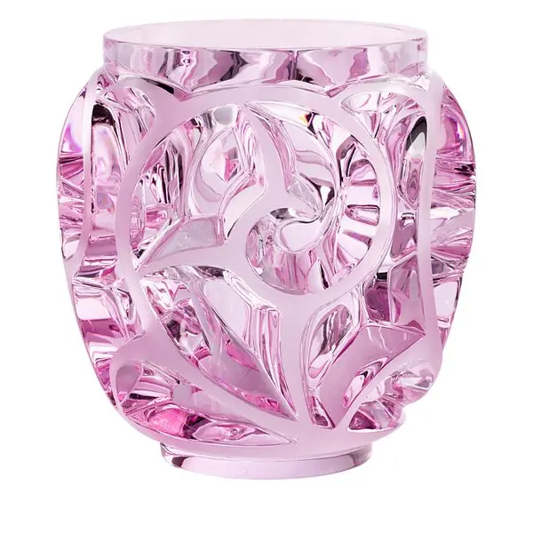 Lalique Tourbillons Small Luster Vase - Pink