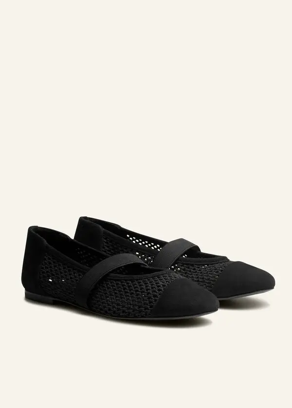 ME+EM Mesh Ballerina Flat
