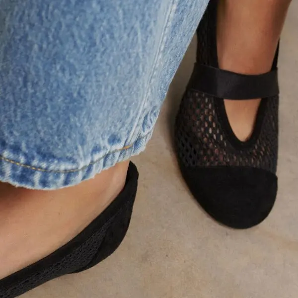 ME+EM Mesh Ballerina Flat