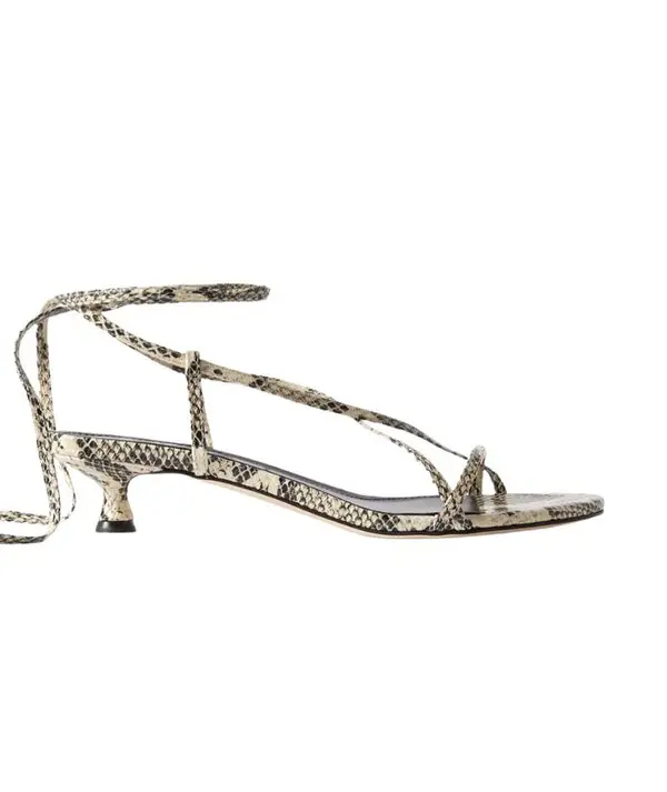 AeydĒ Paige Snake-effect Leather Sandals