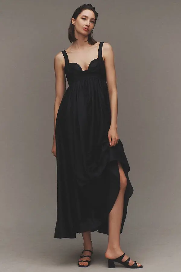 Acler Sandgate Sleeveless A-Line Midi Dress In Black - 29% Off |  Editorialist