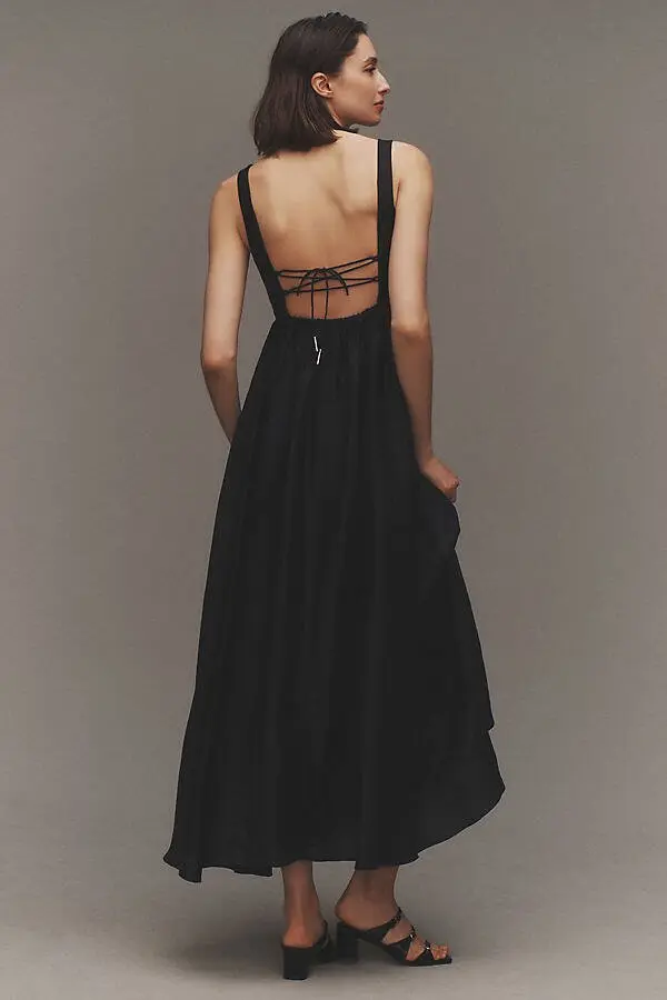 Acler Sandgate Sleeveless A-Line Midi Dress In Black - 29% Off