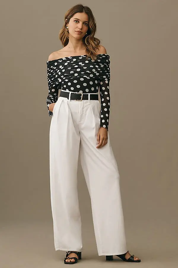 AFRM Maxe Bodysuit By - Black & White Pattern