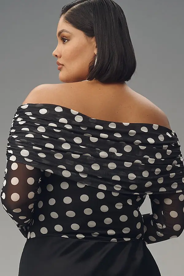 AFRM Maxe Bodysuit By - Black & White Pattern