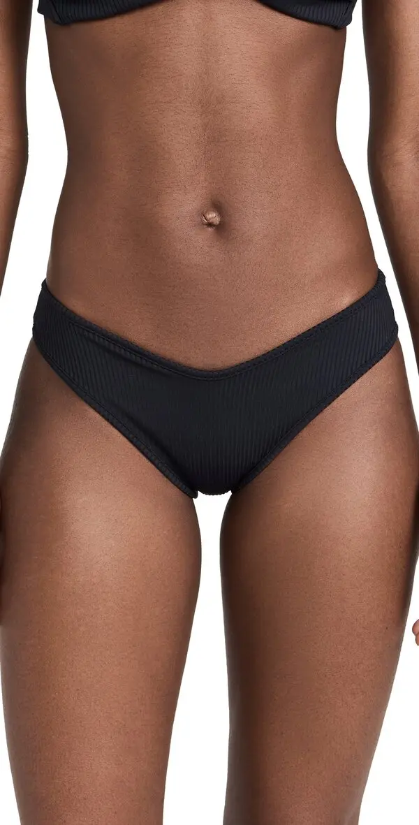 MONTCE Lulu Bikini Bottom - Black Rib