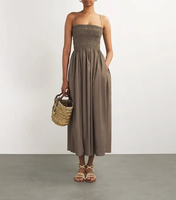 Matteau Shirred Midi Dress