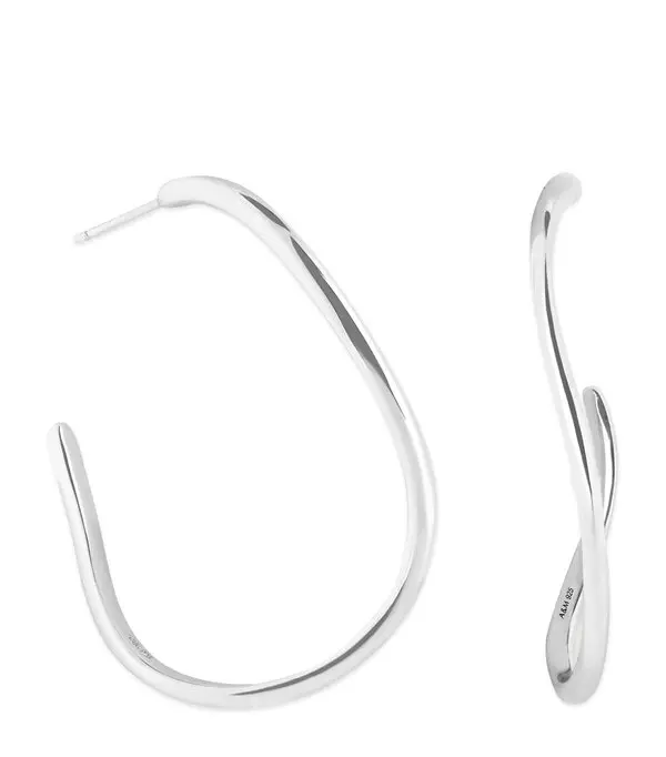 ASTRID & MIYU Rhodium-plated Infinite Hoop Earrings - Silver