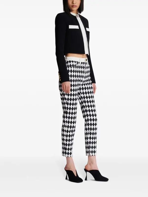 Balmain Cropped Crepe Spencer Jacket - Black