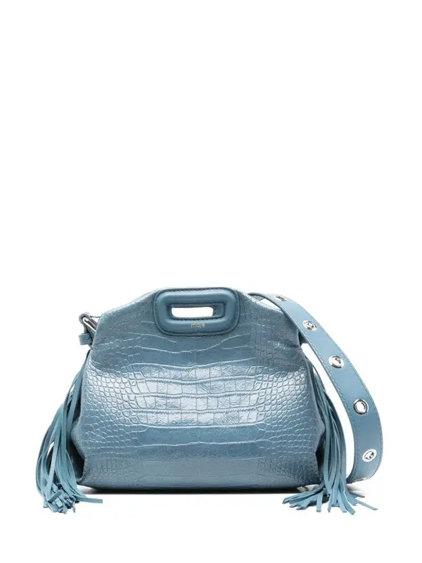 Maje Mini Miss M Embossed Tote