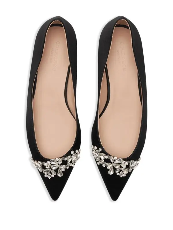 SCAROSSO Iris Crystal-embellished Ballerinas