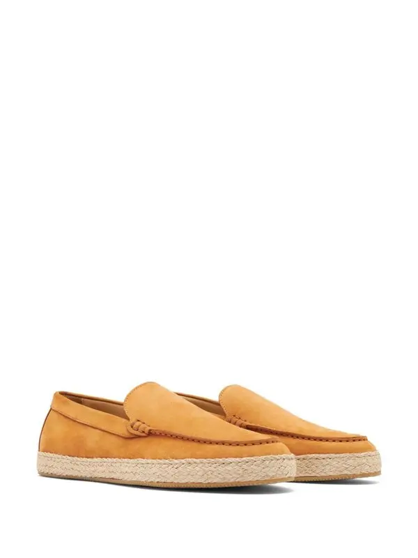 SCAROSSO Lino Leather Espadrilles