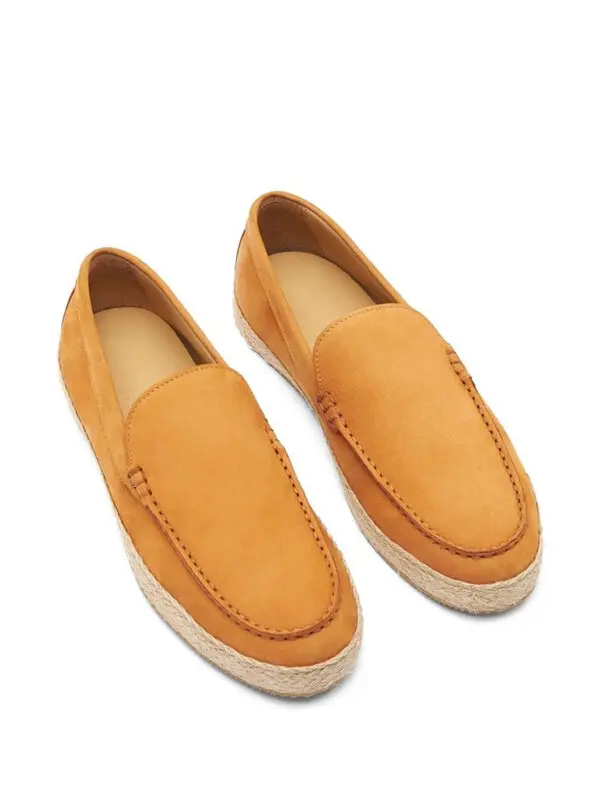 SCAROSSO Lino Leather Espadrilles