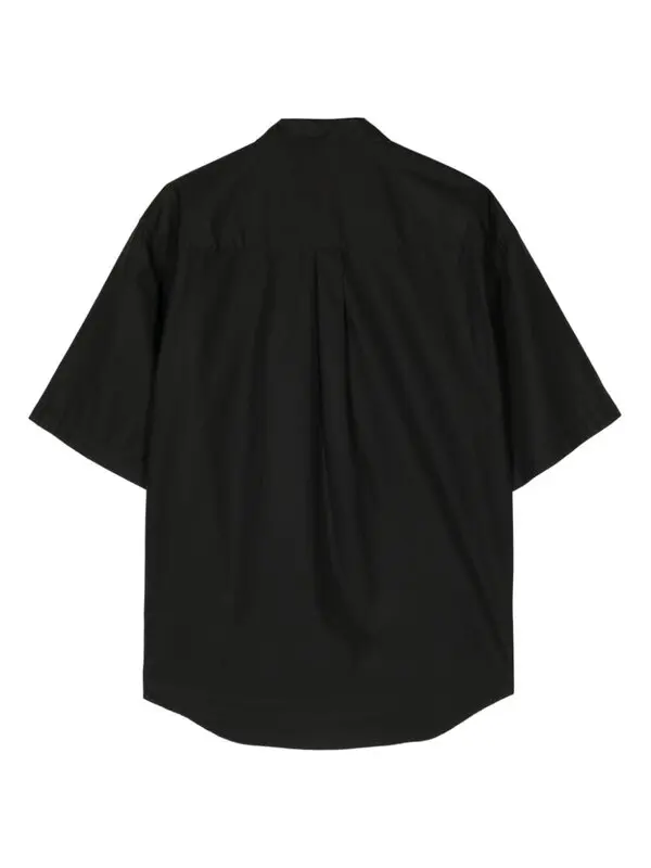 Undercover Embroidered-motif Poplin Shirt - Black