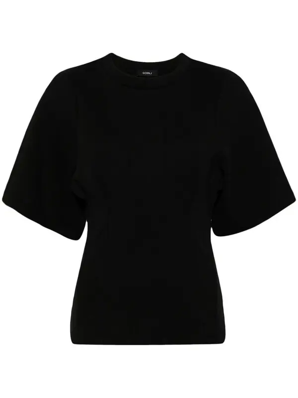 Goen.j Ruched-detailing T-shirt - Black