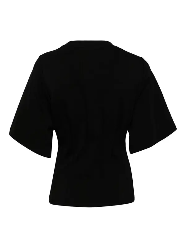 Goen.j Ruched-detailing T-shirt - Black