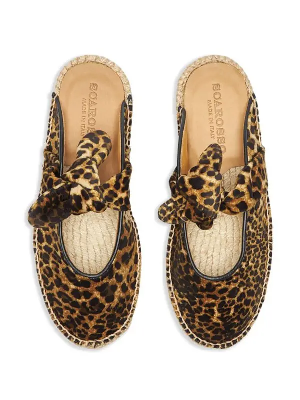 SCAROSSO Animal-print Espadrilles - Neutrals