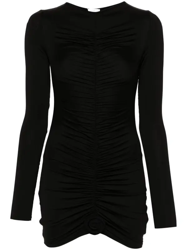 LA REVECHE Lillibet Draped Mini Dress - Black