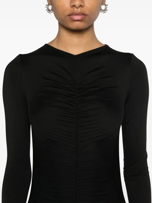 LA REVECHE Lillibet Draped Mini Dress - Black