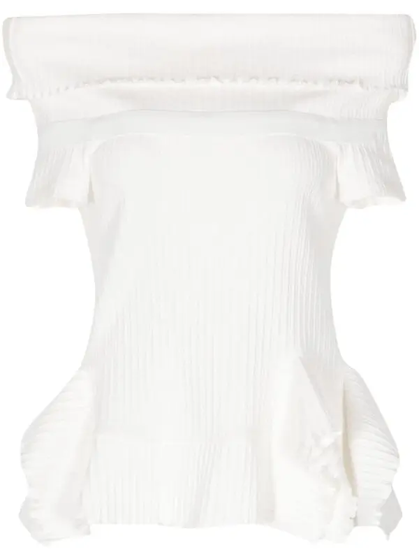Goen.j Off-shoulder Top - White