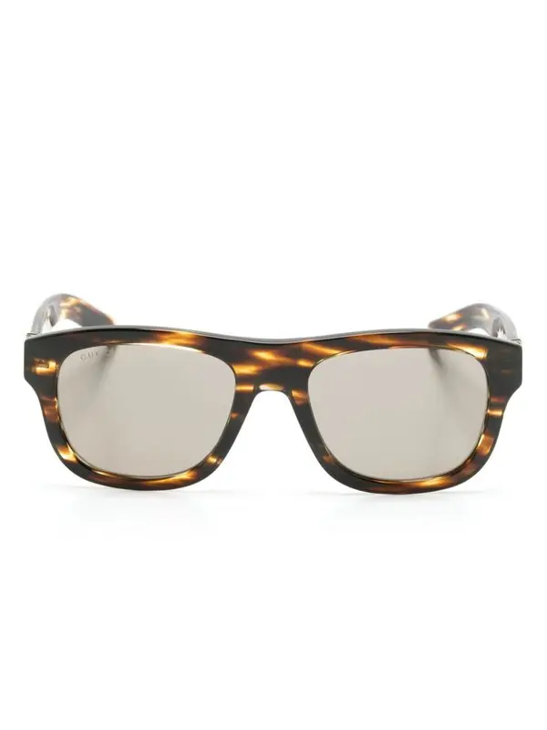 Gucci Square-frame Sunglasses - Brown