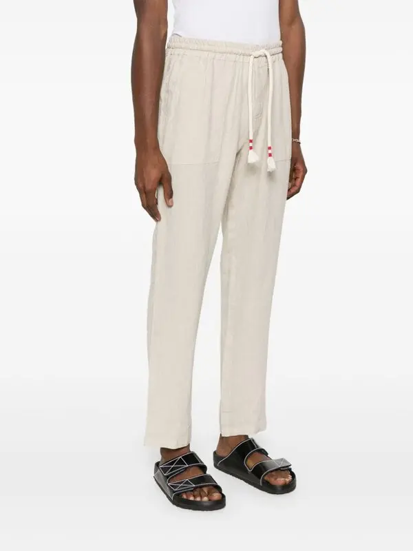 MC2 SAINT BARTH Straight-leg Linen Trousers - Neutrals