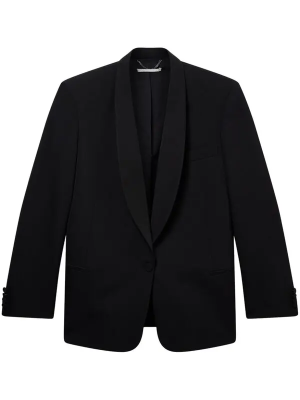Stella McCartney Shawl Collar Wool Blazer - Black