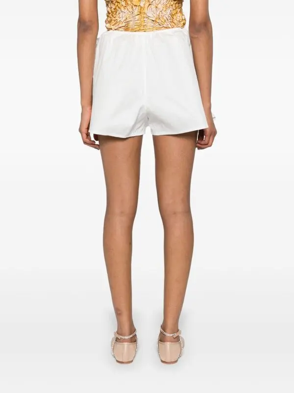 IOANA CIOLACU Peony Ruffle-trim Shorts - White