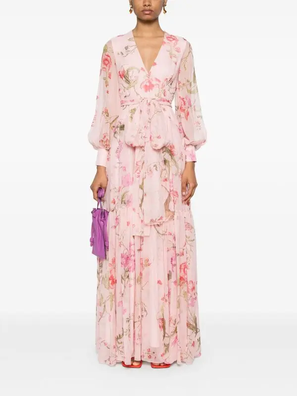 Erdem Floral-print Silk Gown